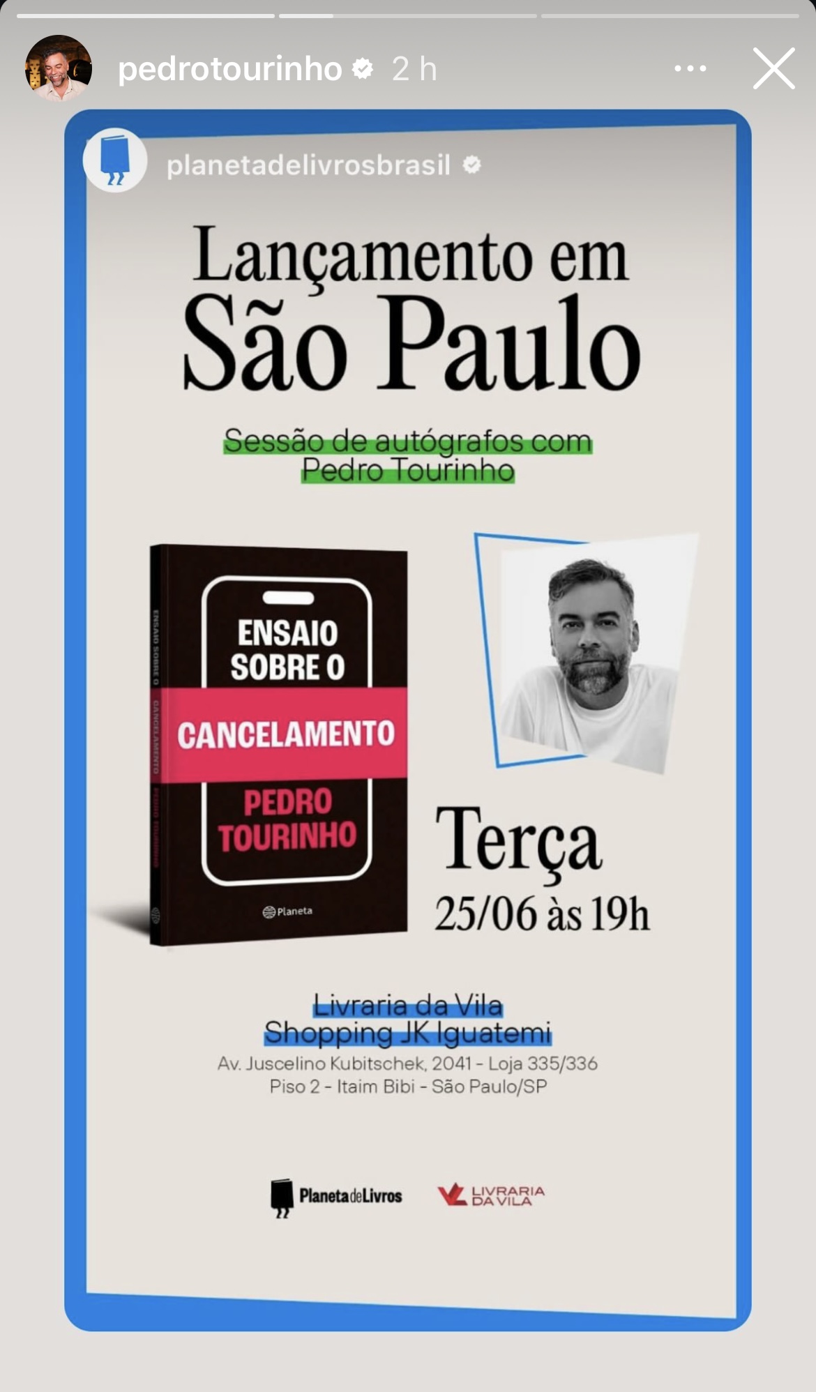 Pedro Tourinho confirma lançamento de livro em São Paulo e Salvador ...