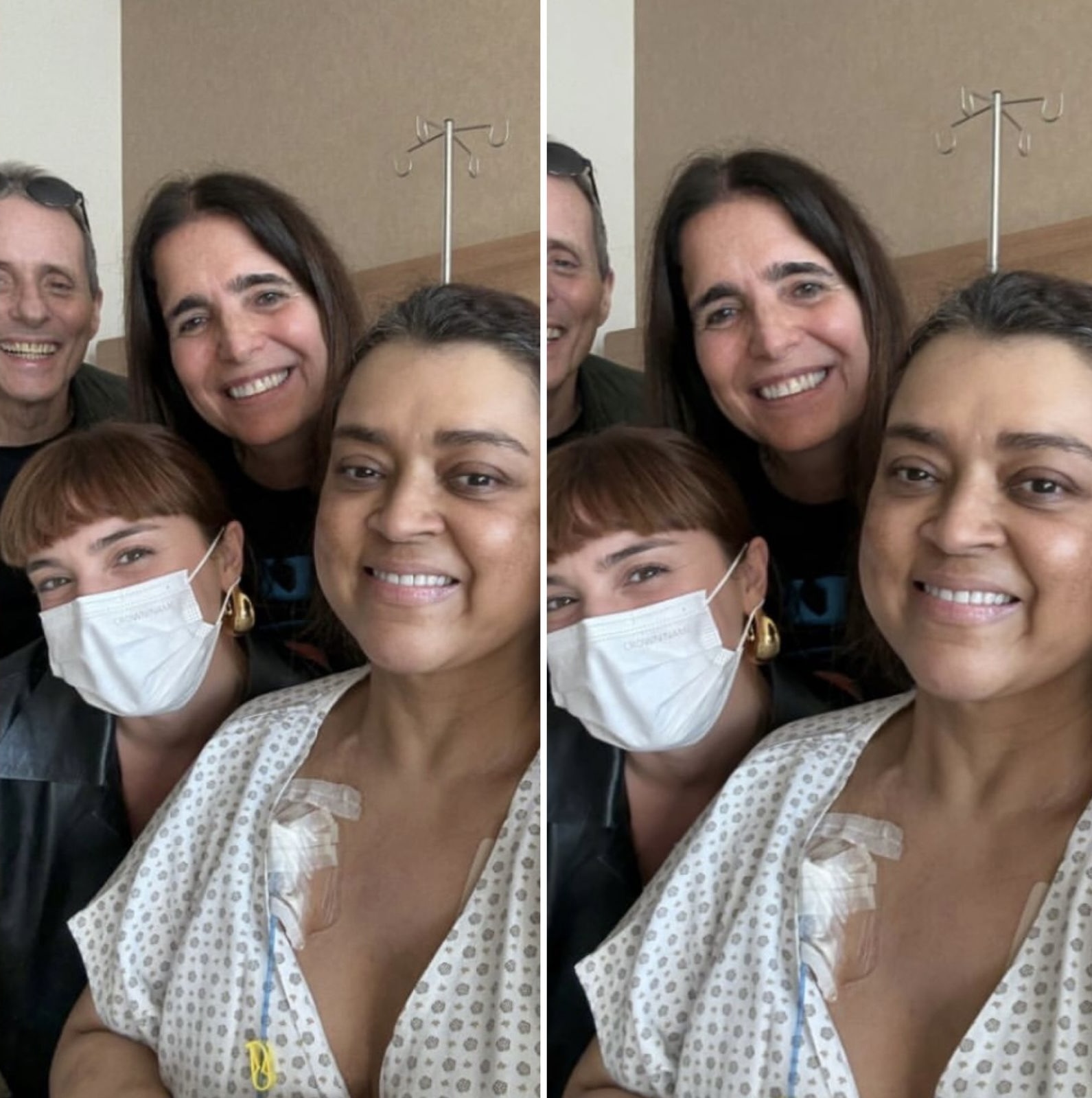 Preta Gil recebe visita de Tony Bellotto, Malu Mader e Alice Wegmann ...