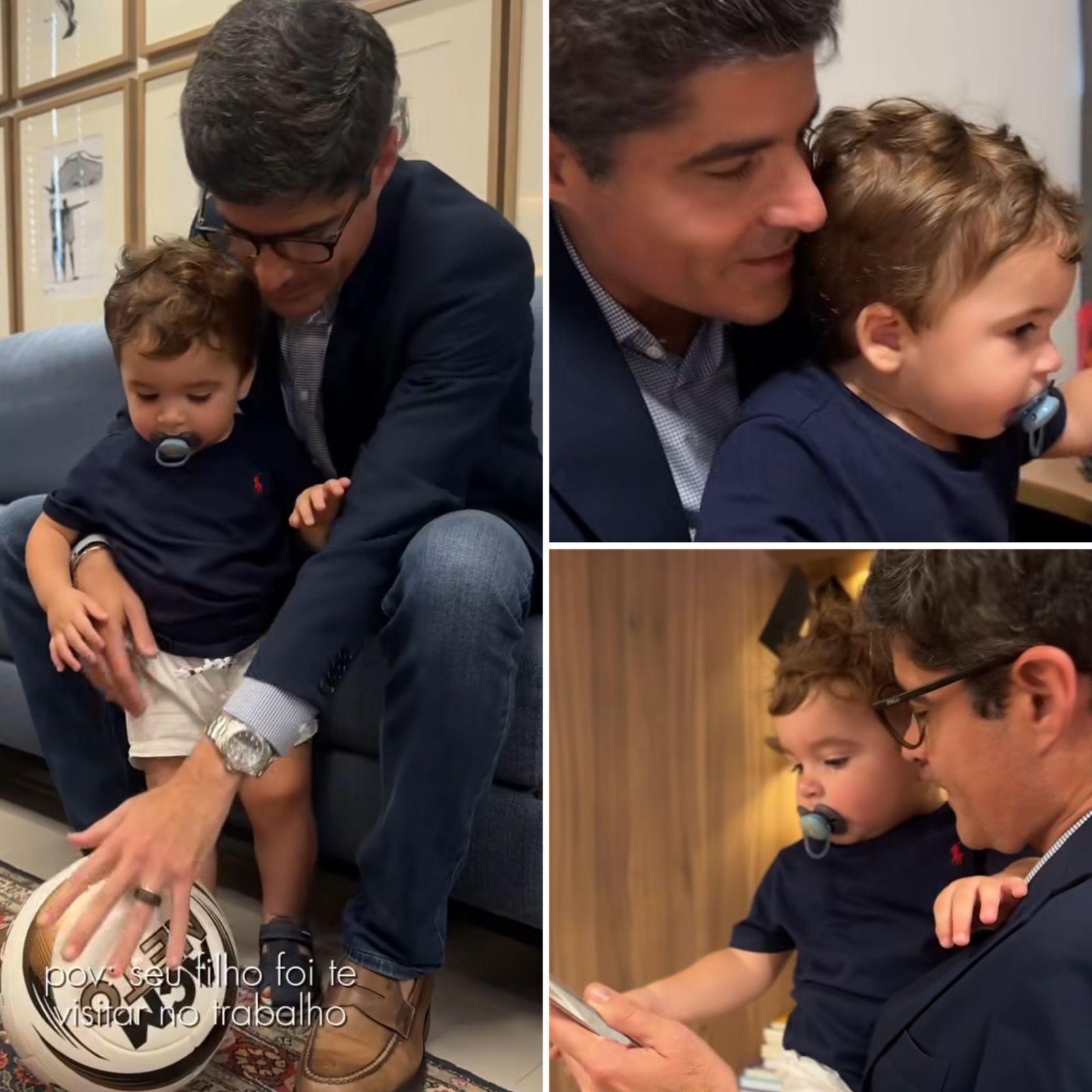 Filho de ACM Neto faz visita especial ao pai no escritório em Salvador ...